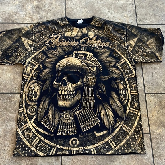 Yazbek | Shirts | Guerrero Azteca Great Graphics Double Sided Xl Tshirt ...